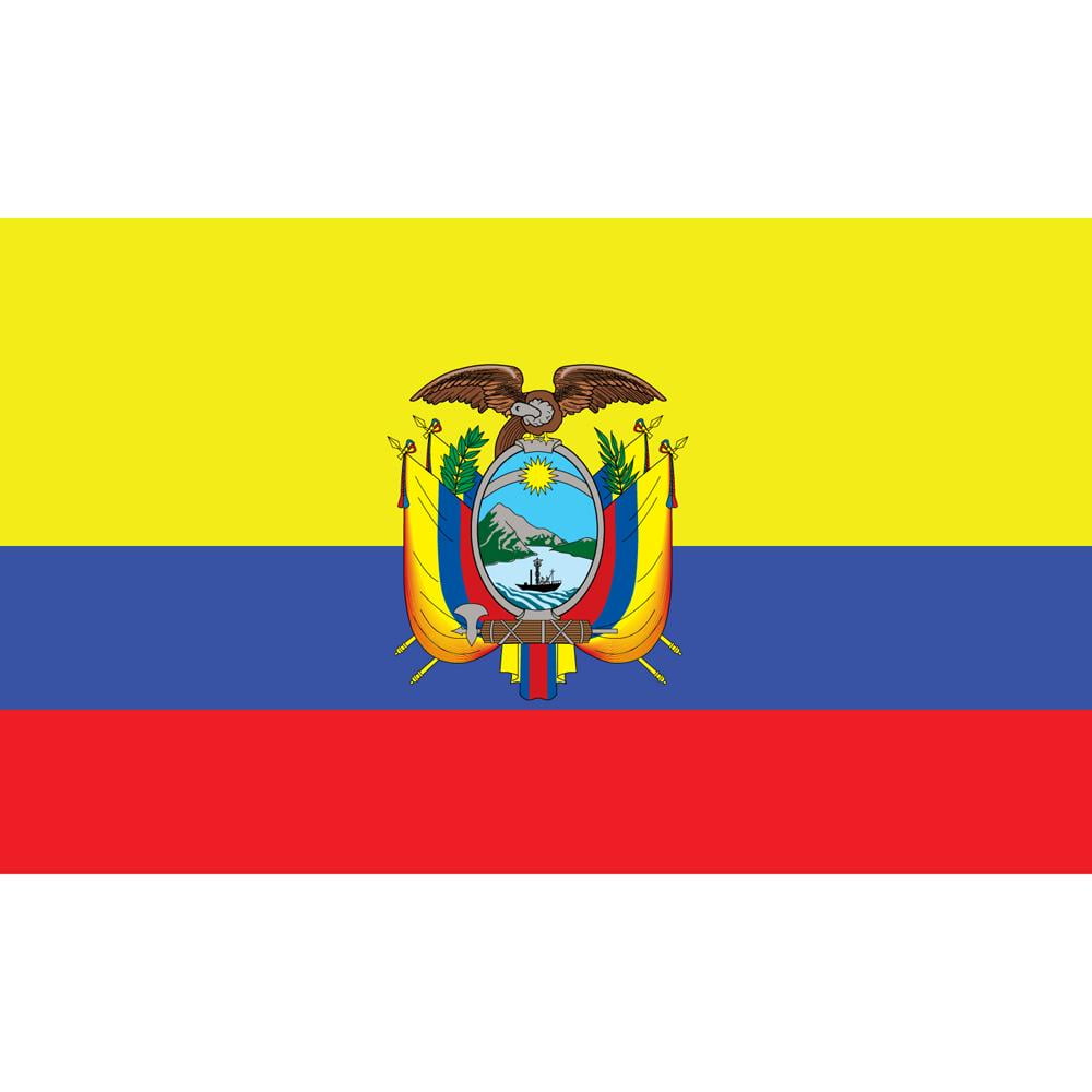 Eagle Emblems Ecuador Flag with Grommets 3ft x 5ft - Walmart.com