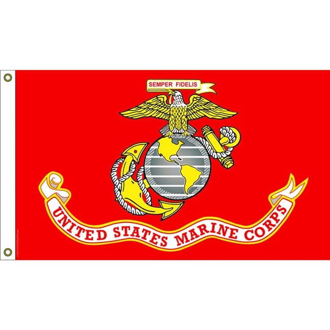 Eagle Emblems F3205-06 Flag - USMC - Nylon-Glow - 4 x 6 ft. - Walmart.com