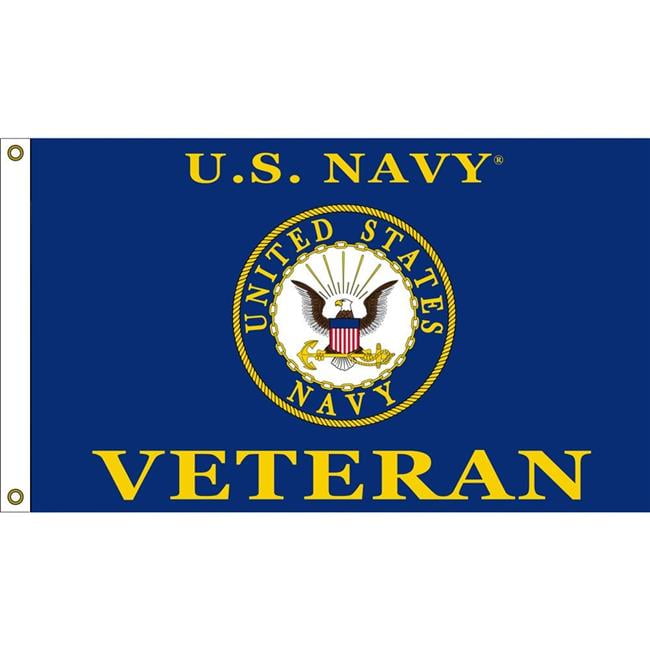 Eagle Emblems F1606 Flag - USN Veteran - 3 x 5 ft. - Walmart.com