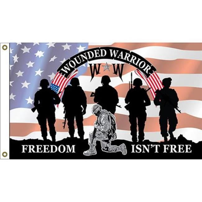 Eagle Emblems F1335 Flag - Wounded Warrior - Coming Home - 3 x 5 ft ...