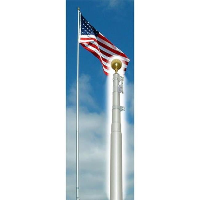 Eagle Emblems F9850-25 Flagpole, Telescopic - Anodized Aluminum - 25 ft ...