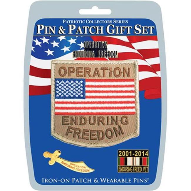Eagle Emblems DIS0007 Gift Set - Enduring Freedom - 3 Pins & 1 Patch ...