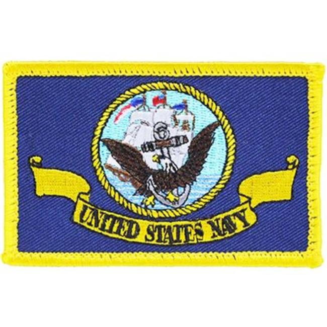 Eagle Emblems PM3806V Patch - USN, Flag - Cloth Hook & Eye - 3.5 x 2.25 ...