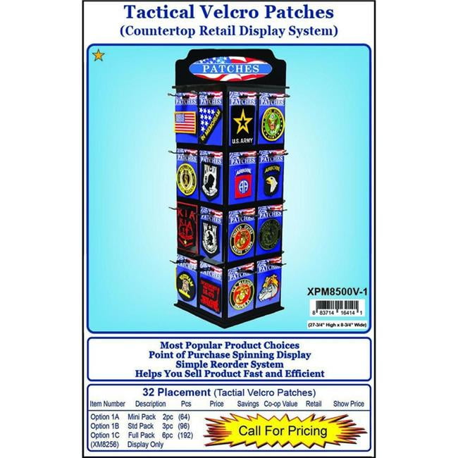 Eagle Emblems XPM8500V-1 Patches Display, Tactical - 32 Placements ...