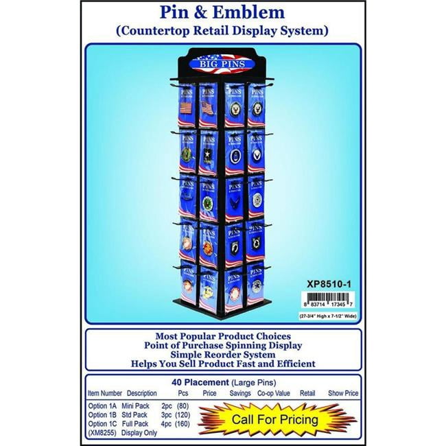 Eagle Emblems XP8510-1 Pins & Emblems Display - Large - 40 Placements ...