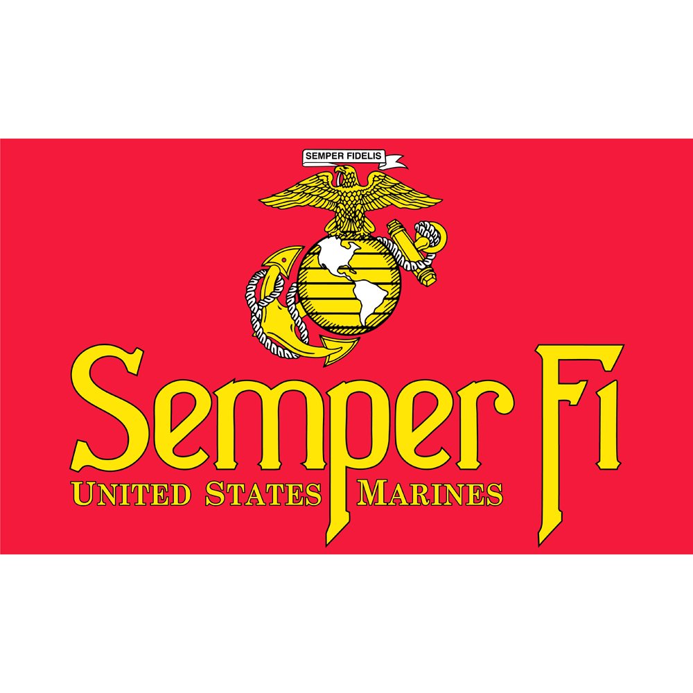 Eagle Emblems F1311 Flag - USMC Semper FI, Poly-Cotton - 3 x 5 ft ...