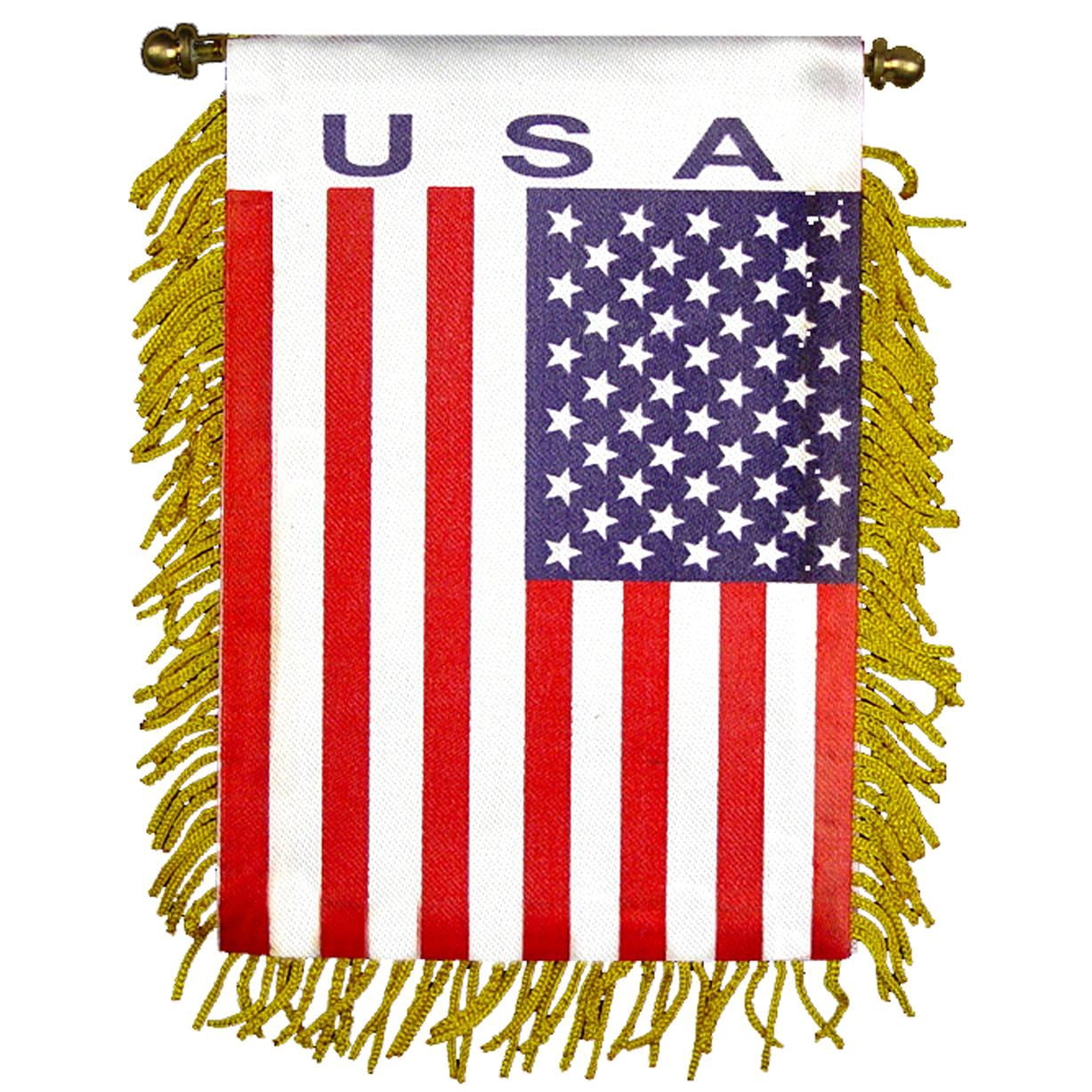 Eagle Emblems USA American Flag Mini Banner 3" x 5" - Walmart.com