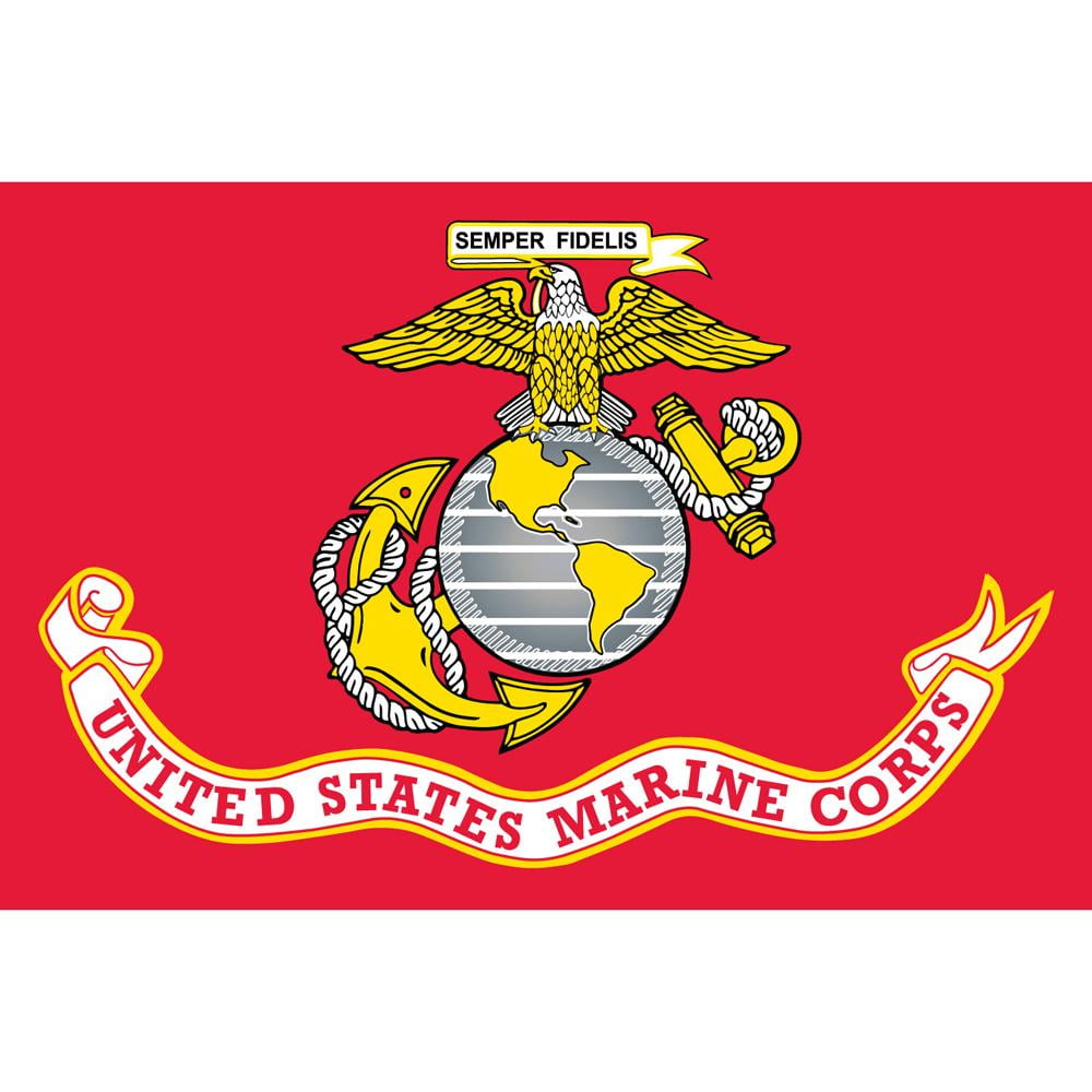 Eagle Emblems United States Marine Corps Flag 12" x 18" - Walmart.com