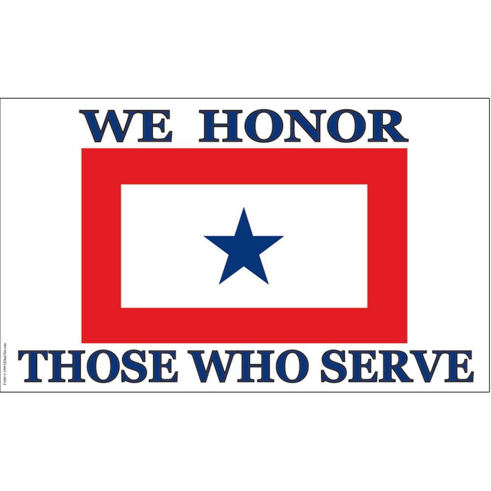 Eagle Emblems We Honor Those Who Serve Flag with Grommets 3ft x 5ft ...