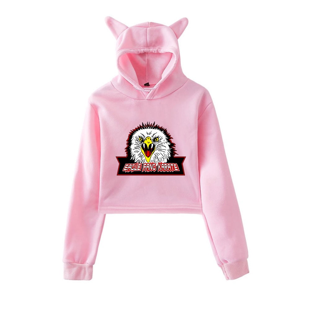 Eagle Fang Karate Cobra Kai Merch Hoodies Sweatshirts for Girls Cat Ear ...