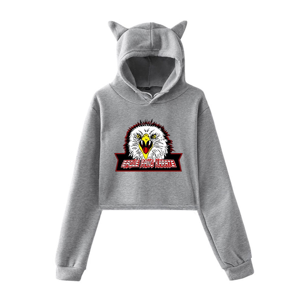 Eagle Fang Karate Cobra Kai Merch Hoodies Sweatshirts for Girls Cat Ear ...