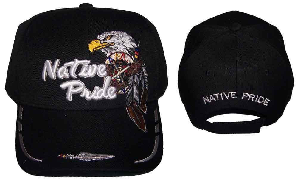 Eagle & Feathers Native Pride Baseball Caps Embroidered -- FREE USA ...