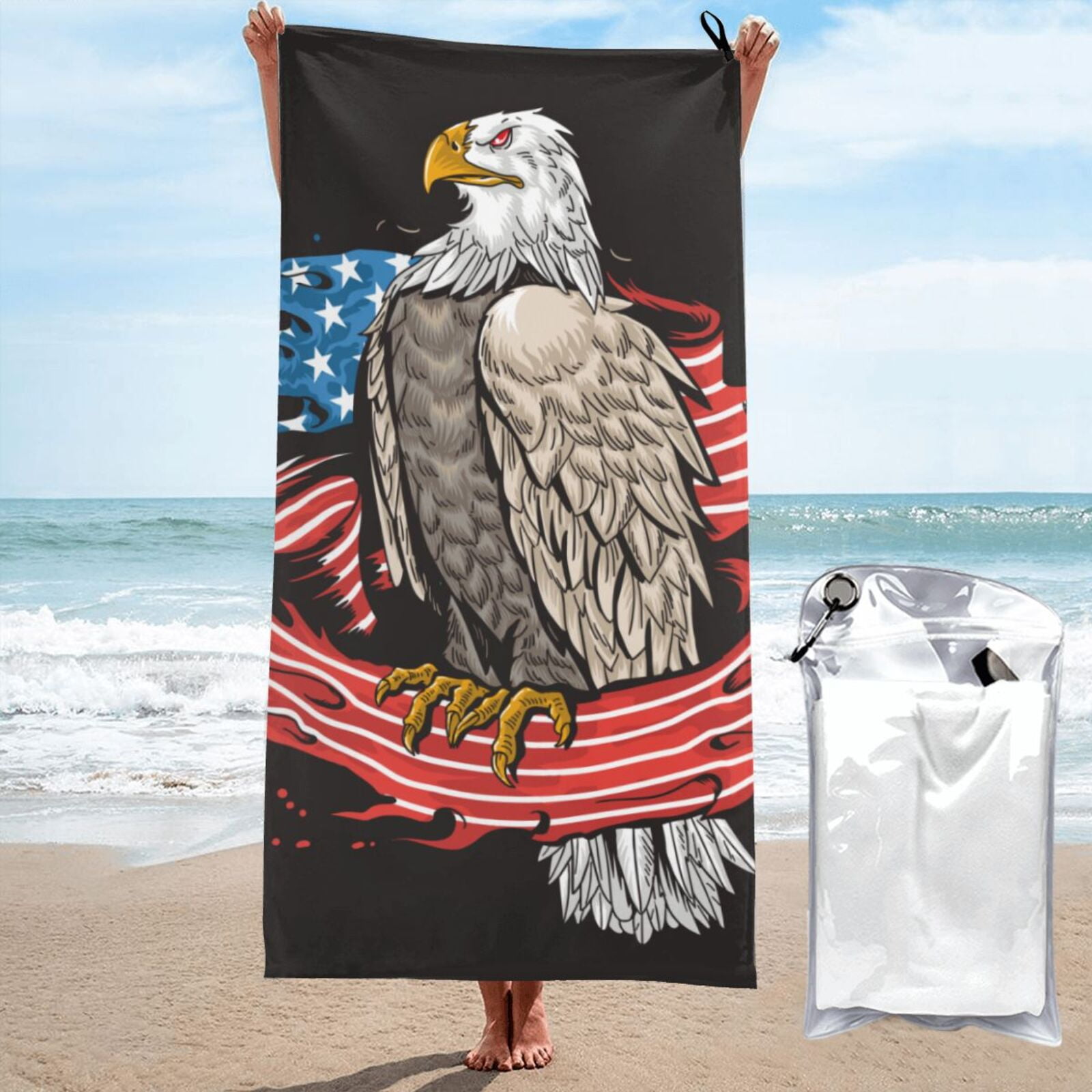 Eagle Fiber Quick Dry Towel Beach Towels Good Water Absorption Portable ...