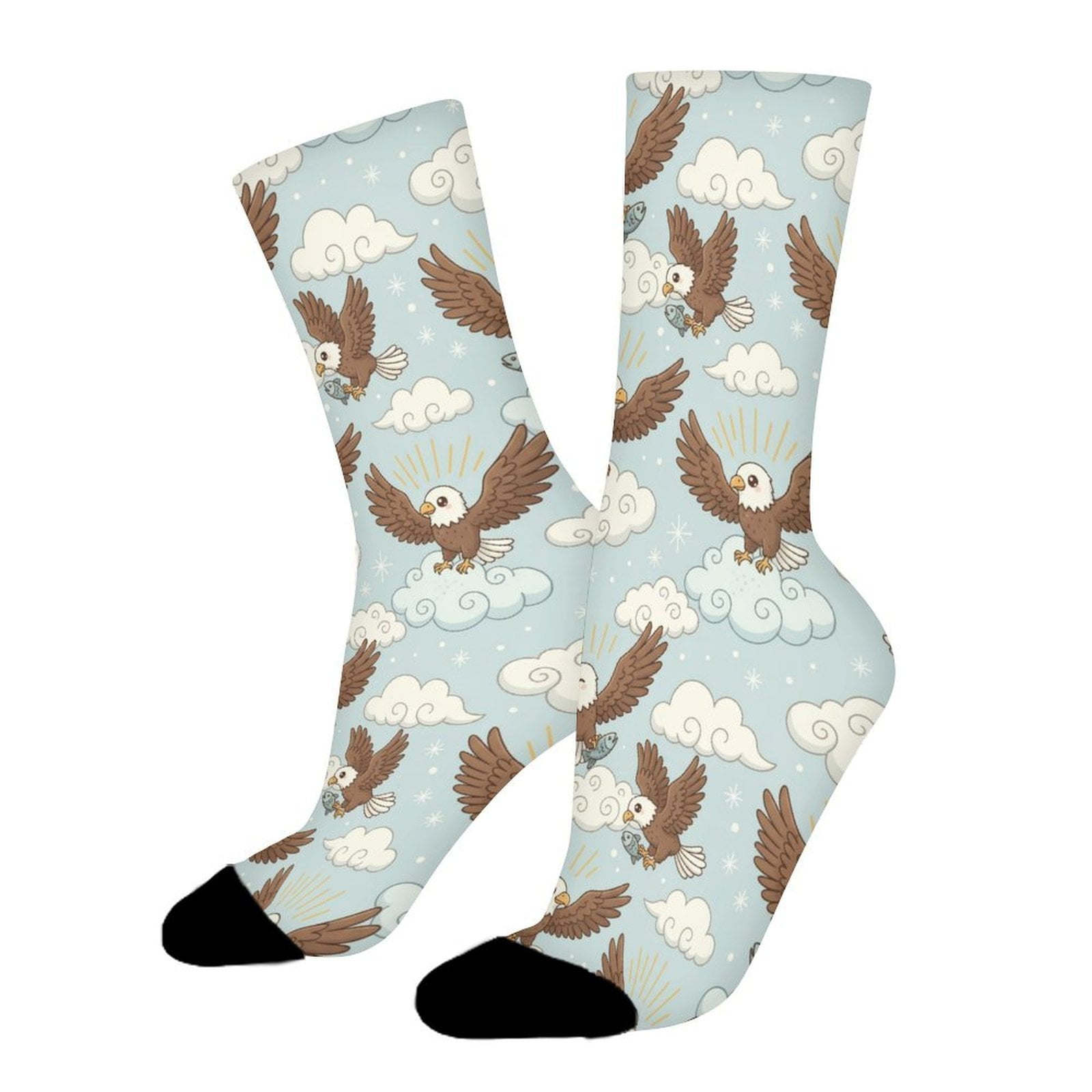 Eagle Fierce Gaze Funny Novelty Crew Socks for Women Men Sports ...