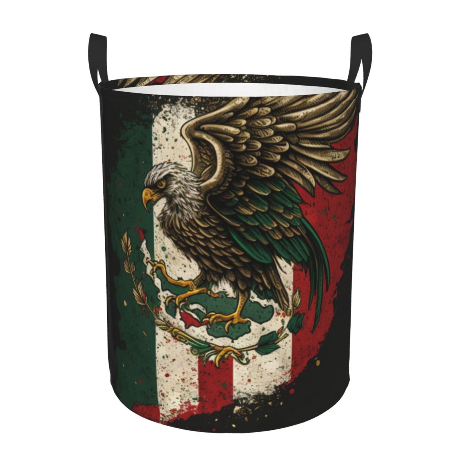 Eagle Flag Of Mexico Mexican Flags Foldable Laundry Hamper with Handle ...
