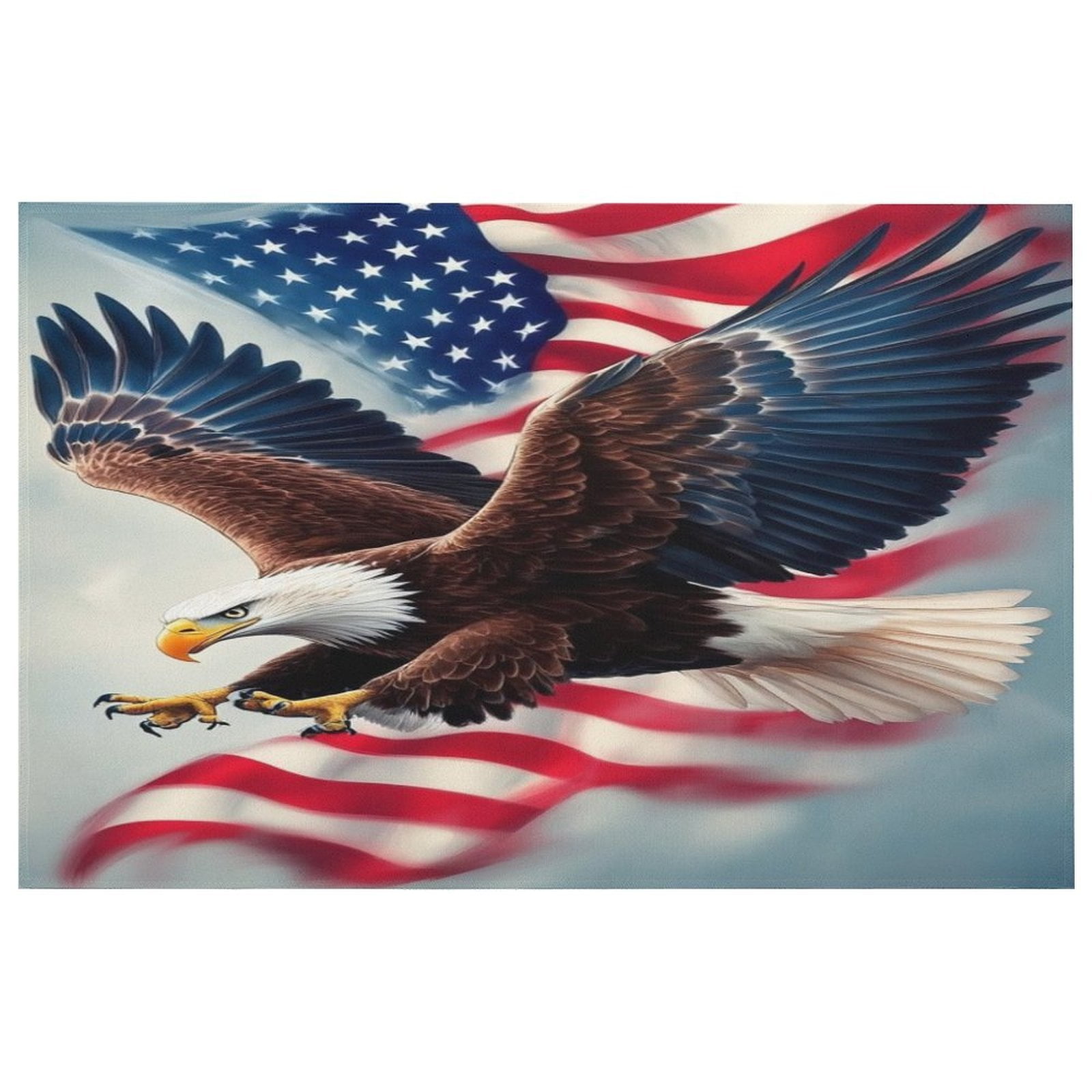 Eagle Flag Patrioticwork Adult Home Decor Bedroom Living Room Crystal Velvet Carpet Yoga Mat ...
