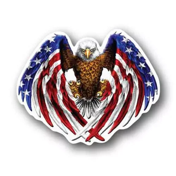 Eagle Flag Wings Patriotic Usa Sticker Phone Decal Water Bottle ...