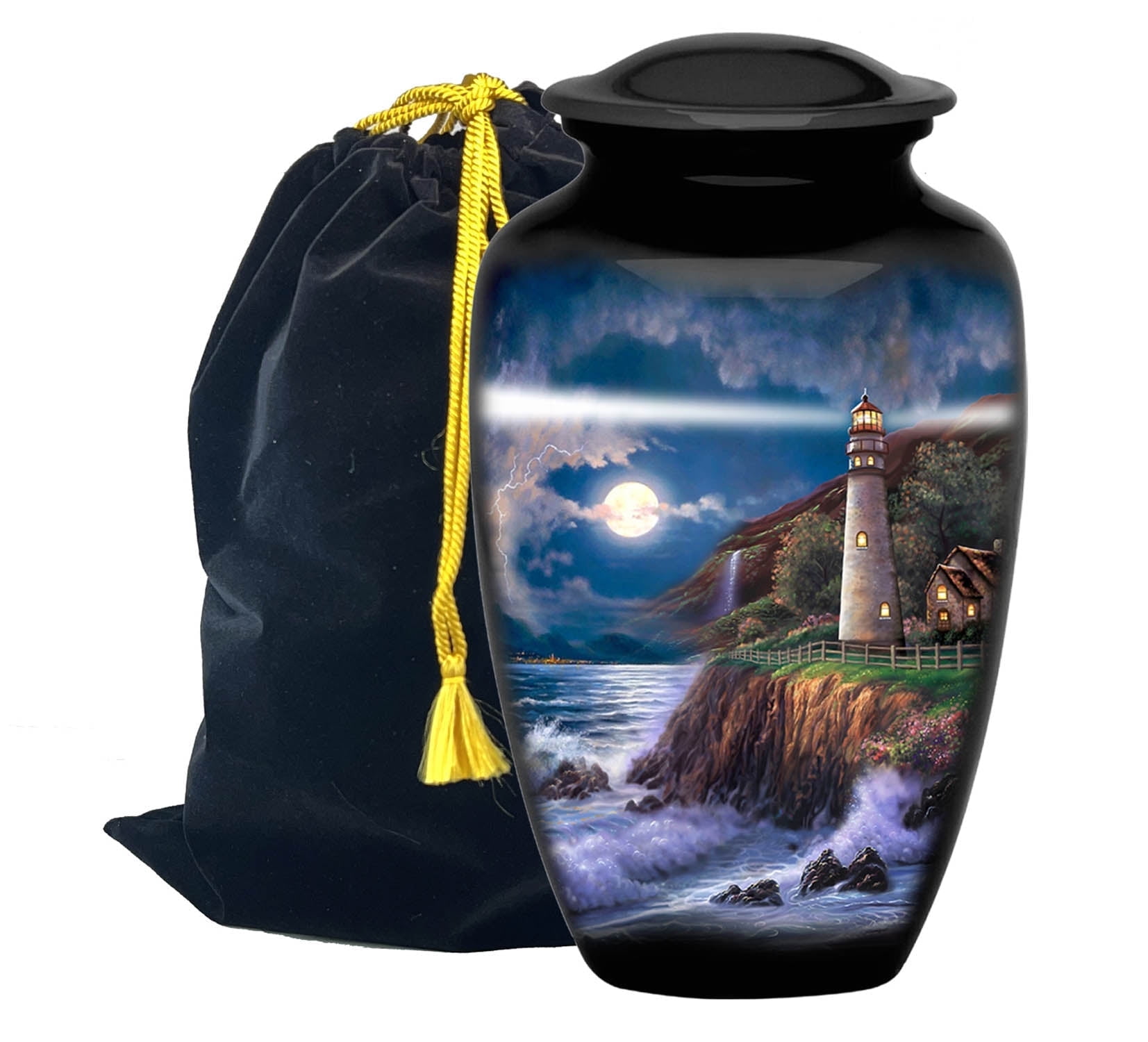 Eagle Flying Lighthouse Cremation Urn for Ashes for Urn with Velvet Bag ...