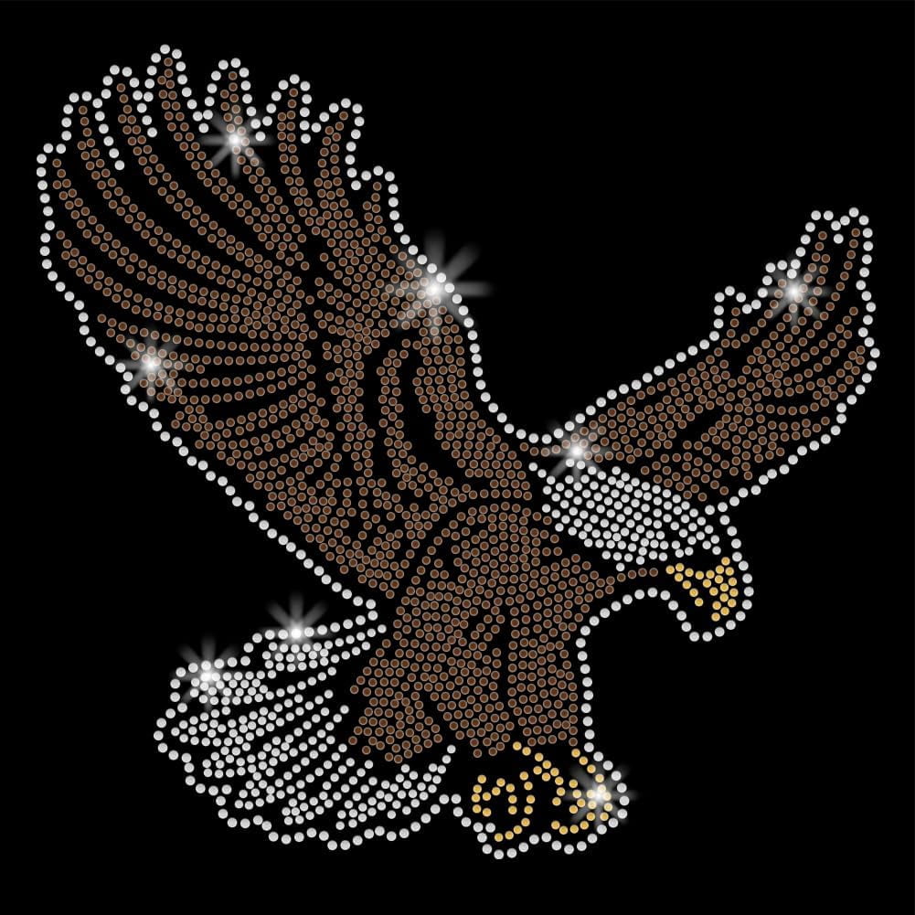 Eagle Flying Rhinestone Iron on Transfer Applique DIY Transfer Decal ...
