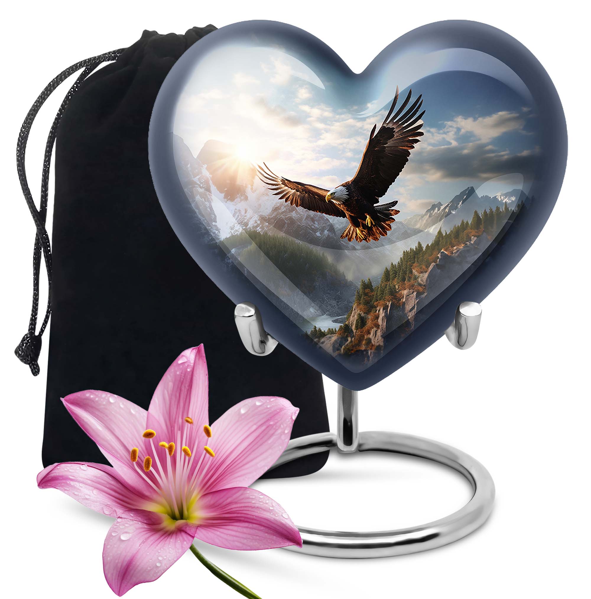 Eagle Flying In Valey Cremation Urns - Burial Urn For Adult Male ...