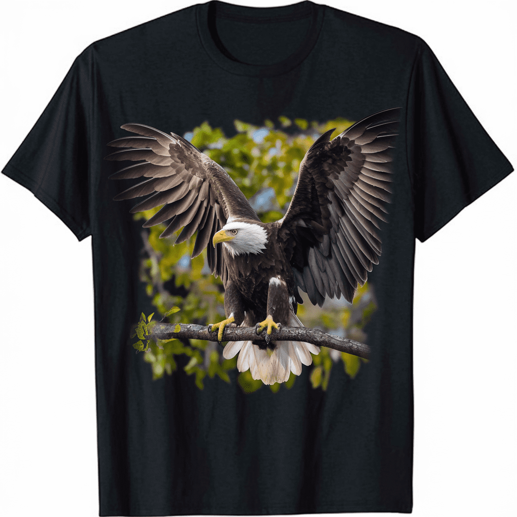 Eagle Forest Animal Wildlife T-Shirt For Men Women - Walmart.com