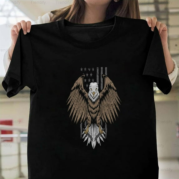 Eagle Funny Patriotic Animal Minimalist Graphic Design - Soft Touch ...