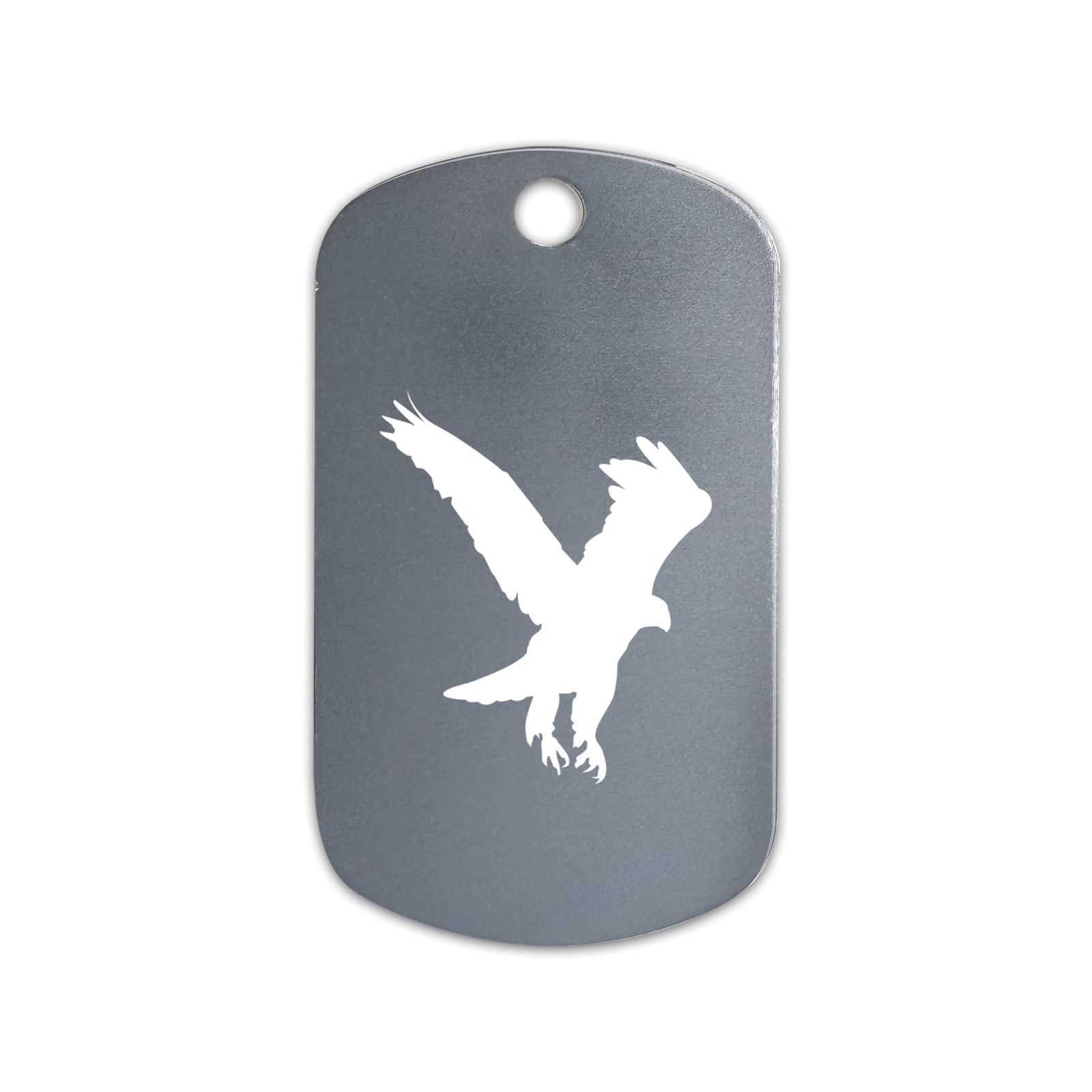 Eagle GI Dog Tag Aluminum Keychain bird accipitridae #1 - Silver ...