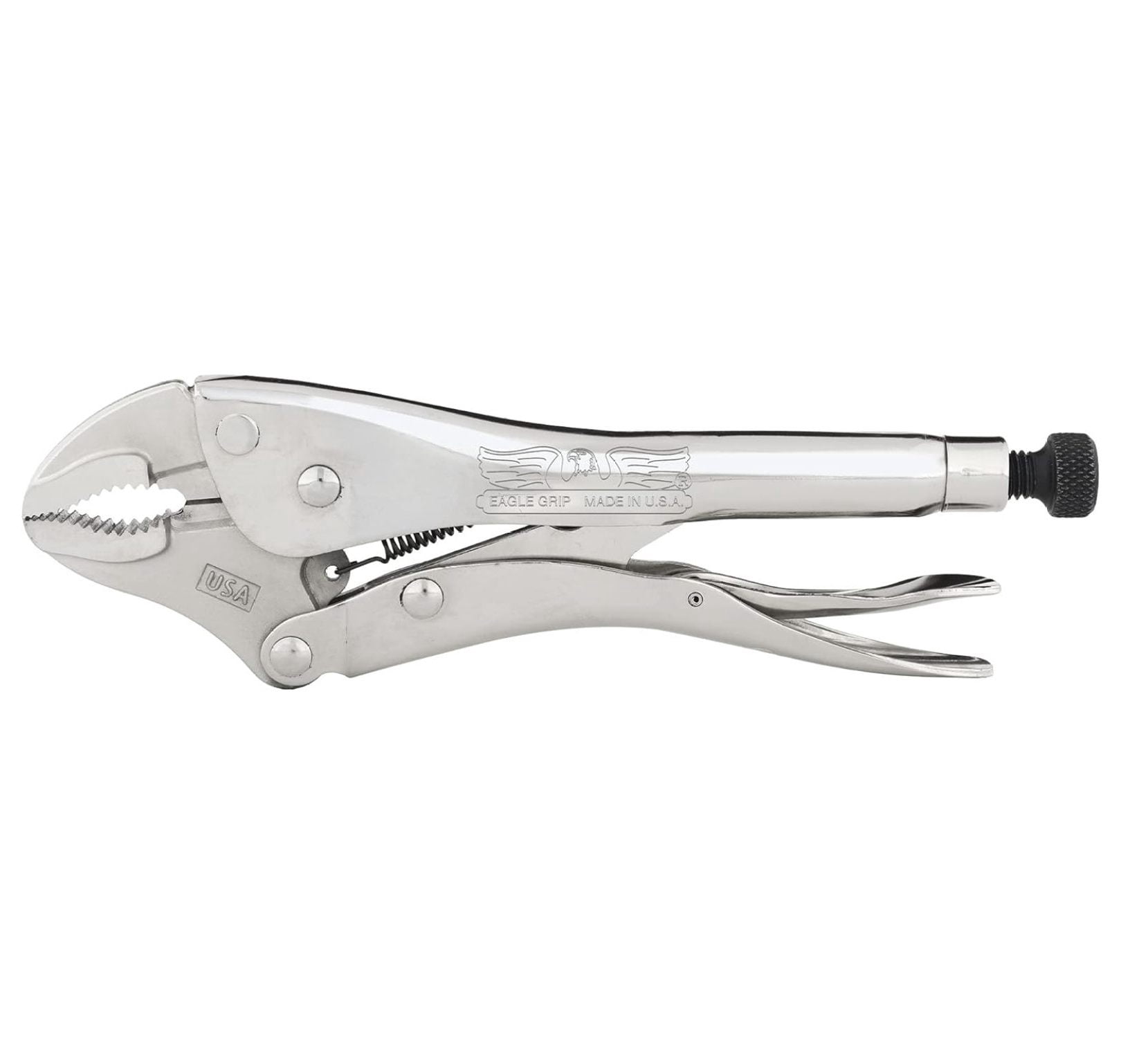 Eagle Grip LP10WC 10 in. Curved Jaw Locking Pliers with Wire Cutter ...