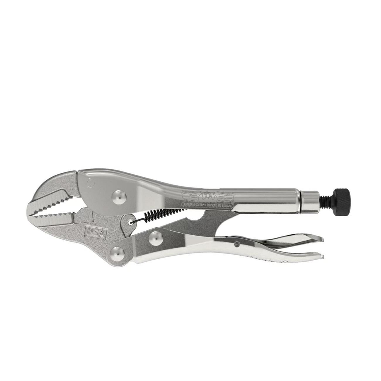 Eagle Grip LP7WC Locking Pliers, Curved Jaw, Wire Cutter, 7 Inch ...