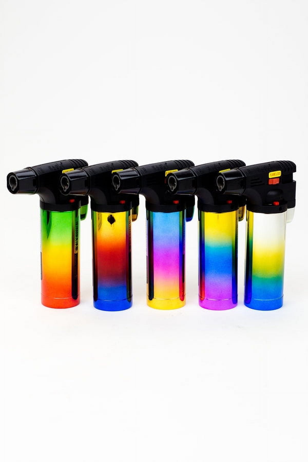 Eagle Gun Torch Lighter Butane Refillable Windproof Neon Chrome Bright ...