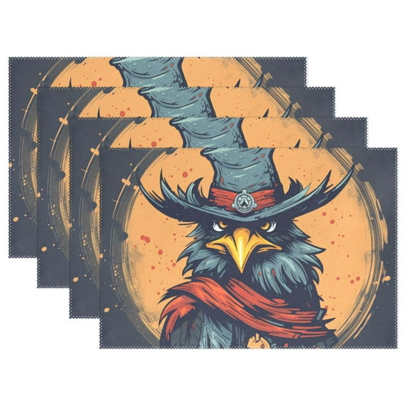 Eagle Hat Circle 12×18 inch Placemats Heat Resistant Washable Foldable ...