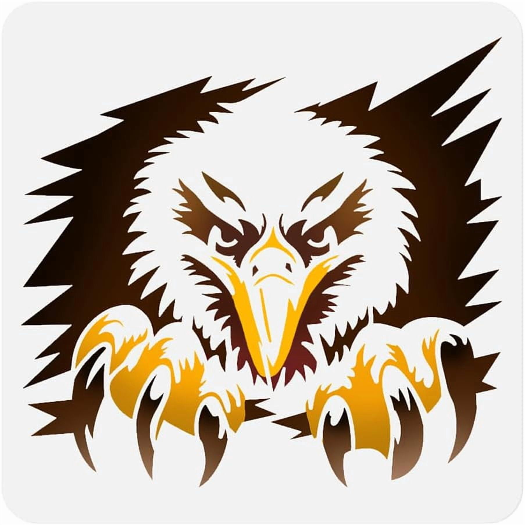 Eagle Head Stencil for Painting 11.8"x11.8"Reusable Eagle Claw Stencil ...