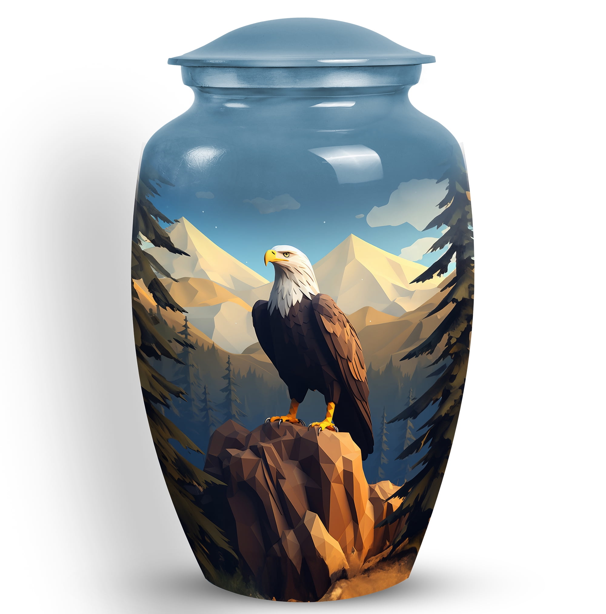 Eagle In Mountains Large Urn For Adults Ashes Female & Male - Memorial ...