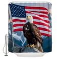 Eagle Independence Day Bathroom Shower Curtains with 12 Hooks Polyester ...