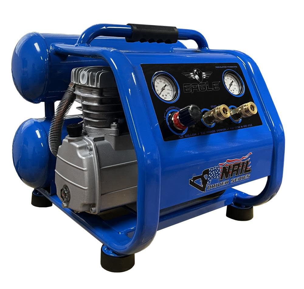 Eagle Compressor 2Hp 4.2 Gallon Twin Stack Air Compressor - Walmart.com