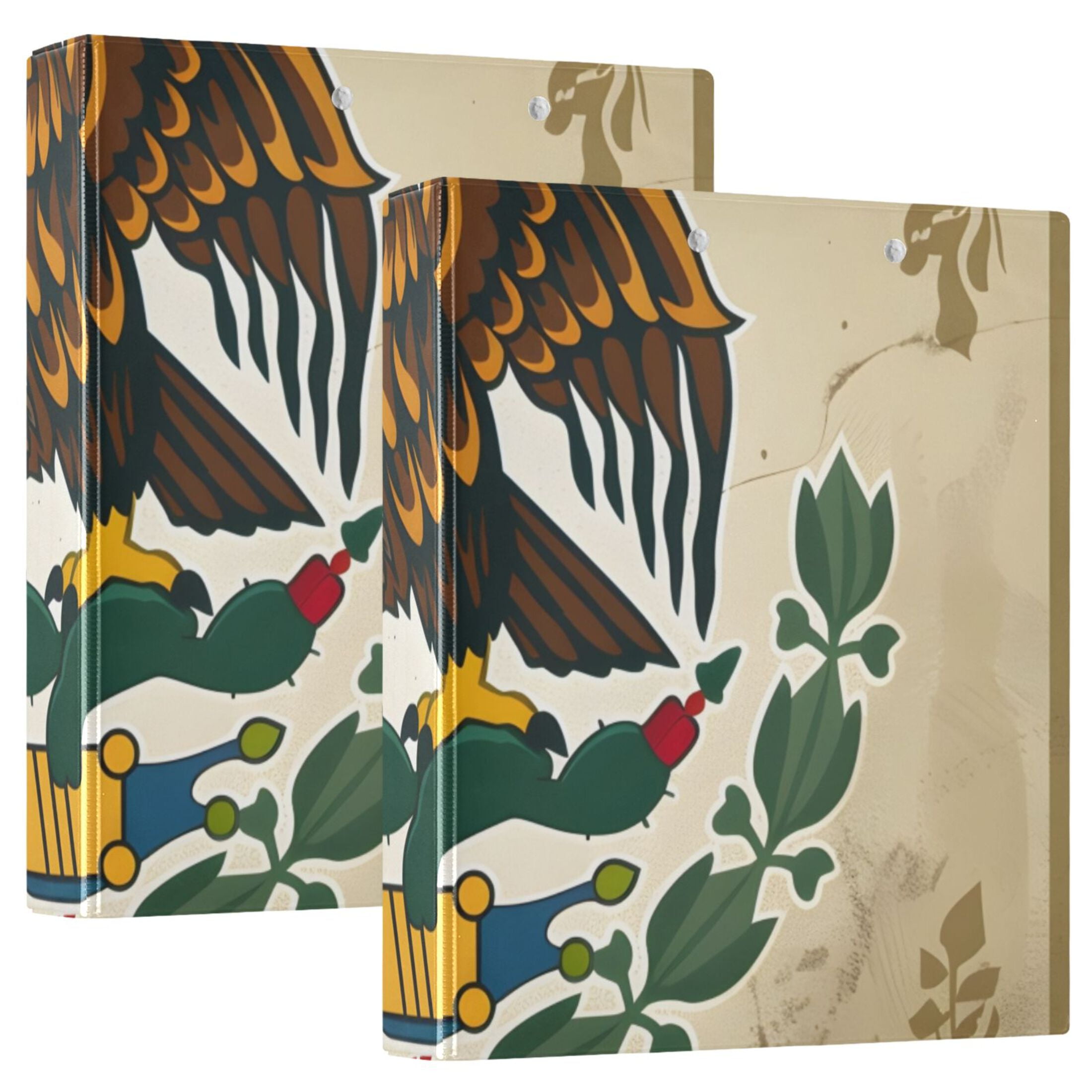 Eagle Kraft Paper 3 Ring Binders 1.5 inch Hardcover File Folders with Interior Pockets A4 Size ...