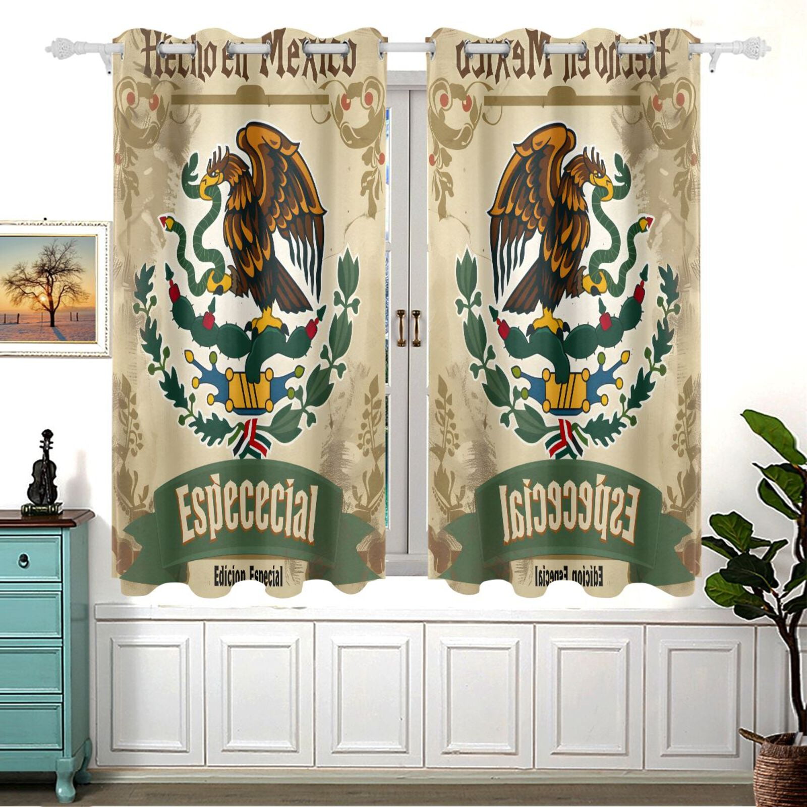 Eagle Kraft Paper Curtains Grommet Black Out 54 Inch Length Curtain ...