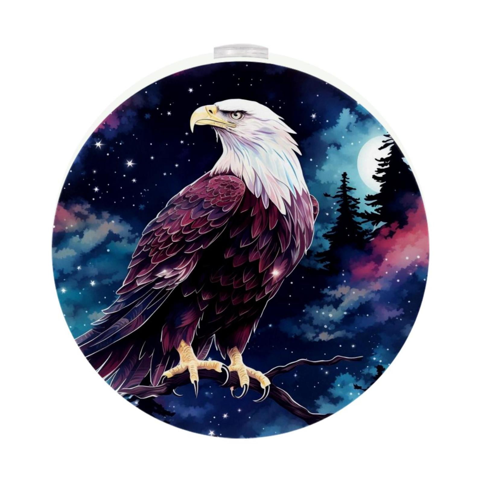Eagle LED Round Night Light-2PCS, Energy Efficient Plug-in Bedroom ...