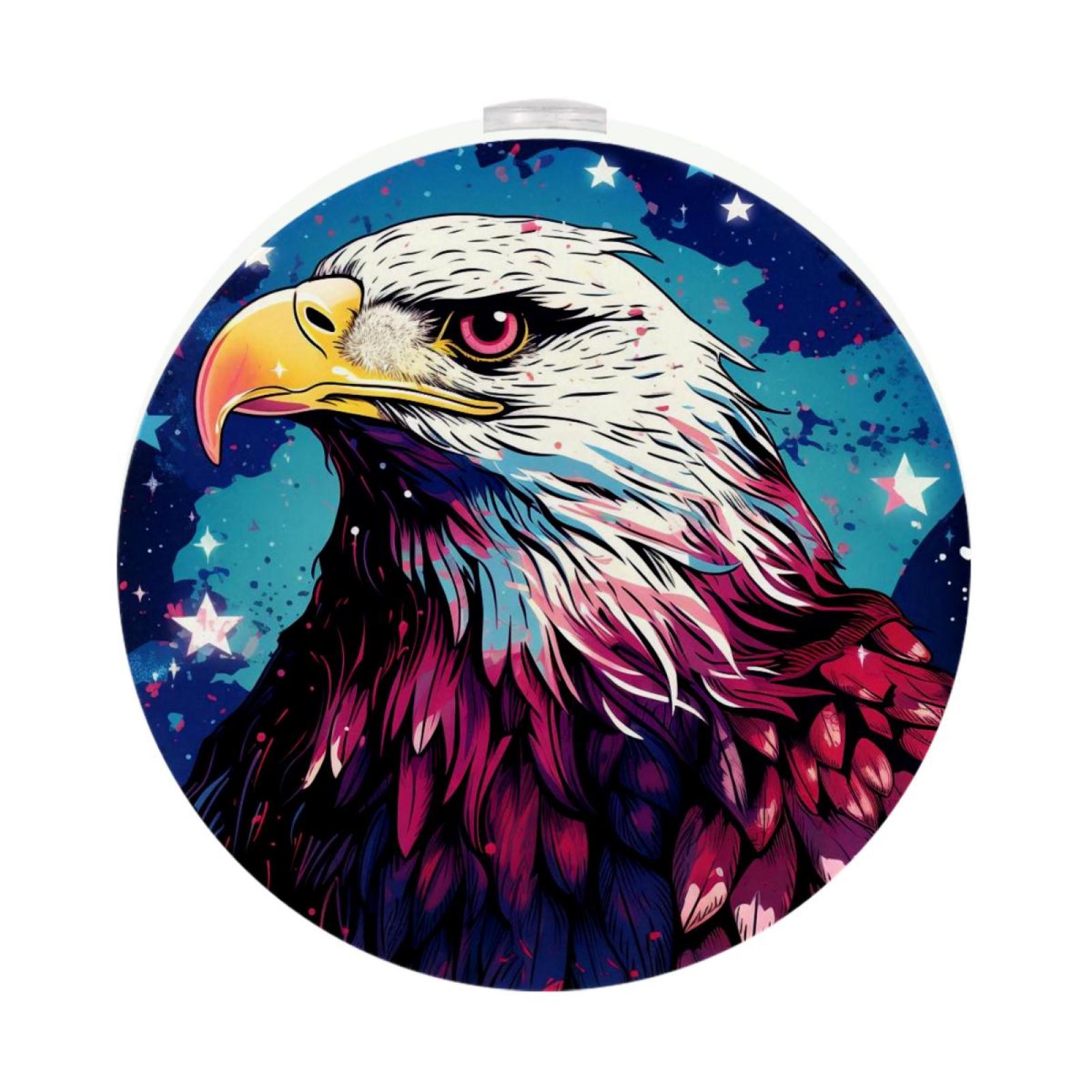 Eagle LED Round Night Light-2PCS, Plug-in Dusk-to-Dawn Auto Sensor Wall ...