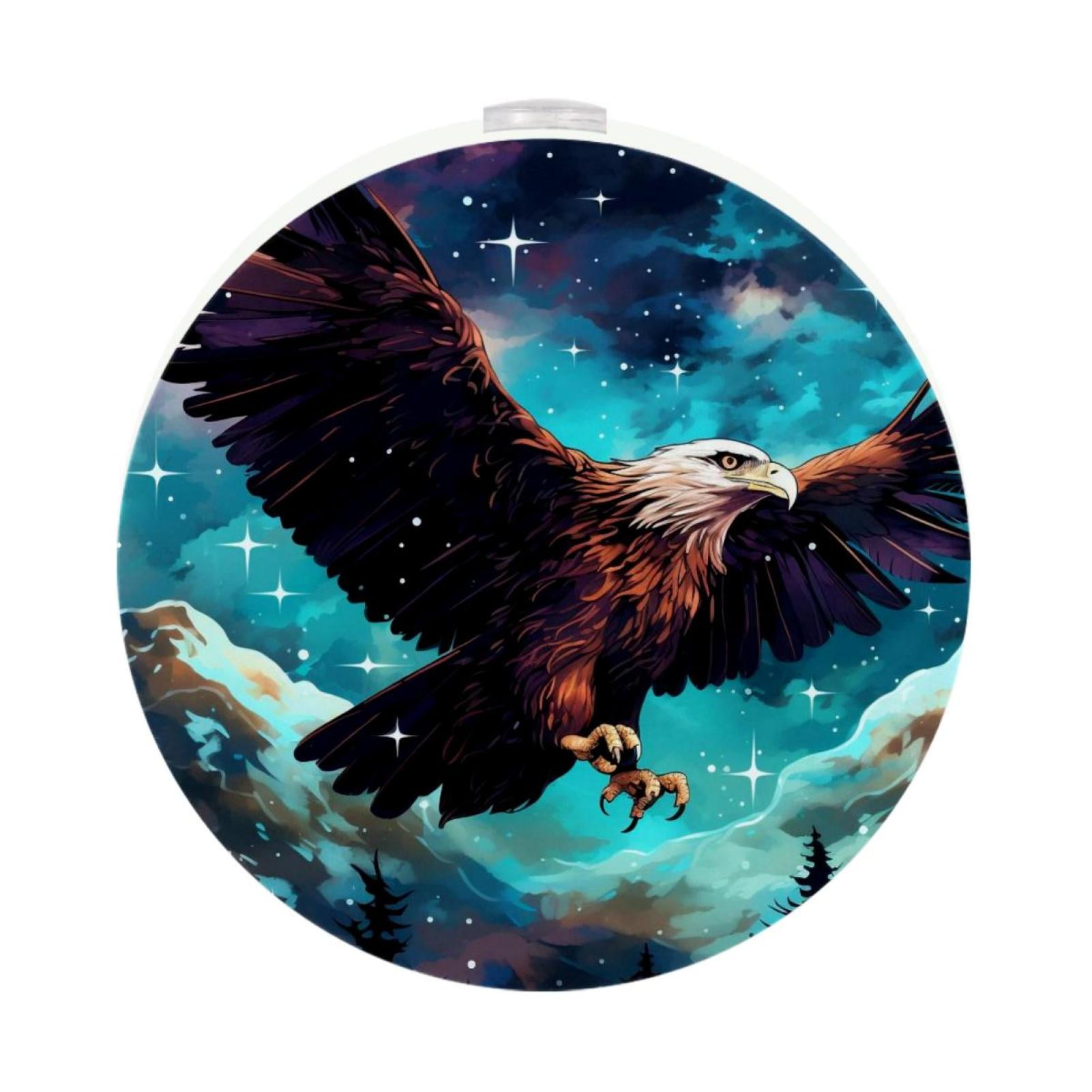 Eagle LED Round Night Light-2PCS, Plug-in Mini Wall Socket Soft White ...