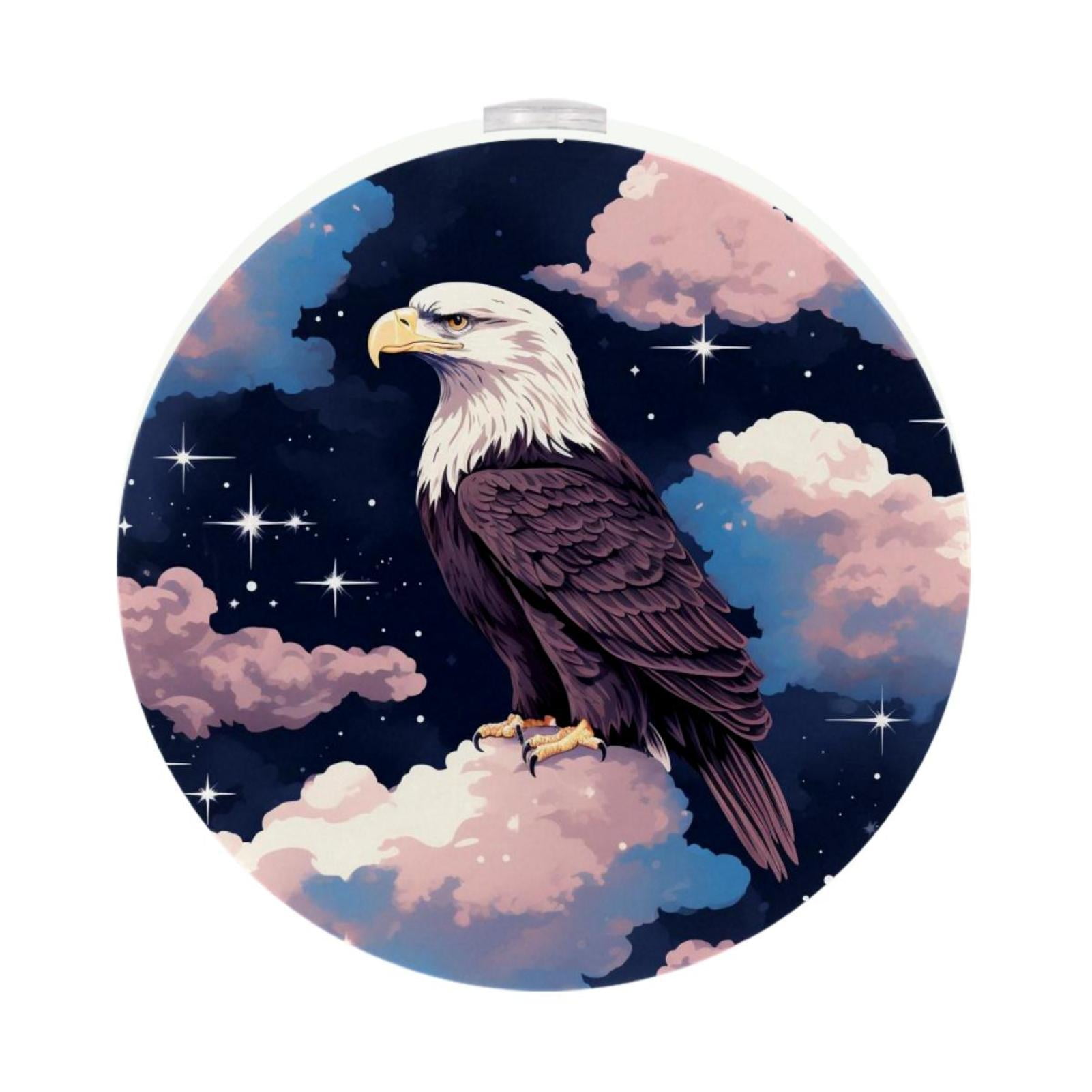 Eagle LED Round Night Light-2PCS, Plug-in Mini Wall Socket Soft White ...