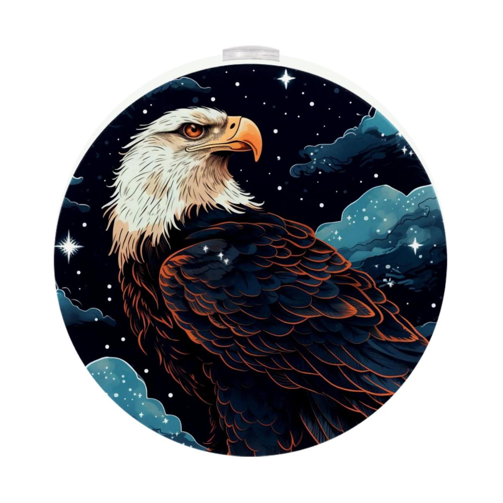 Eagle LED Round Night Light-2PCS, Plug-in Mini Wall Socket Soft White ...