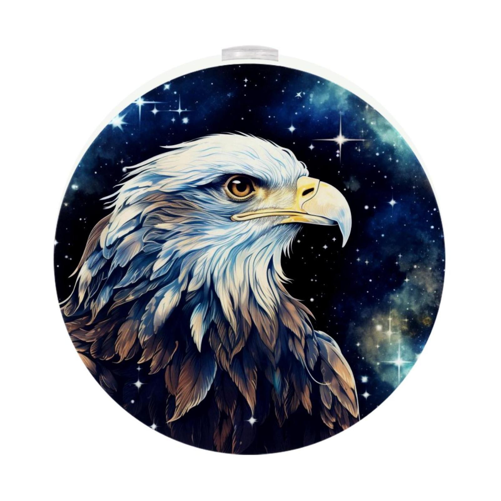 Eagle LED Round Night Light-2PCS, Plug-in Mini Wall Socket Soft White ...