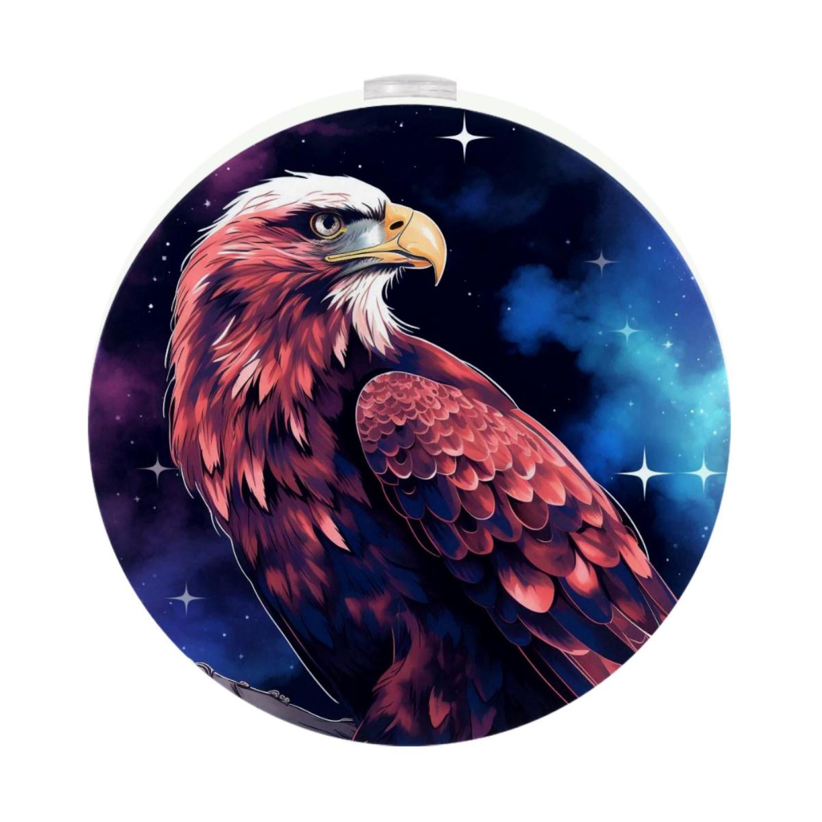 Eagle LED Round Night Light-2PCS for Nursery and Bedroom, Plug-in Dusk ...