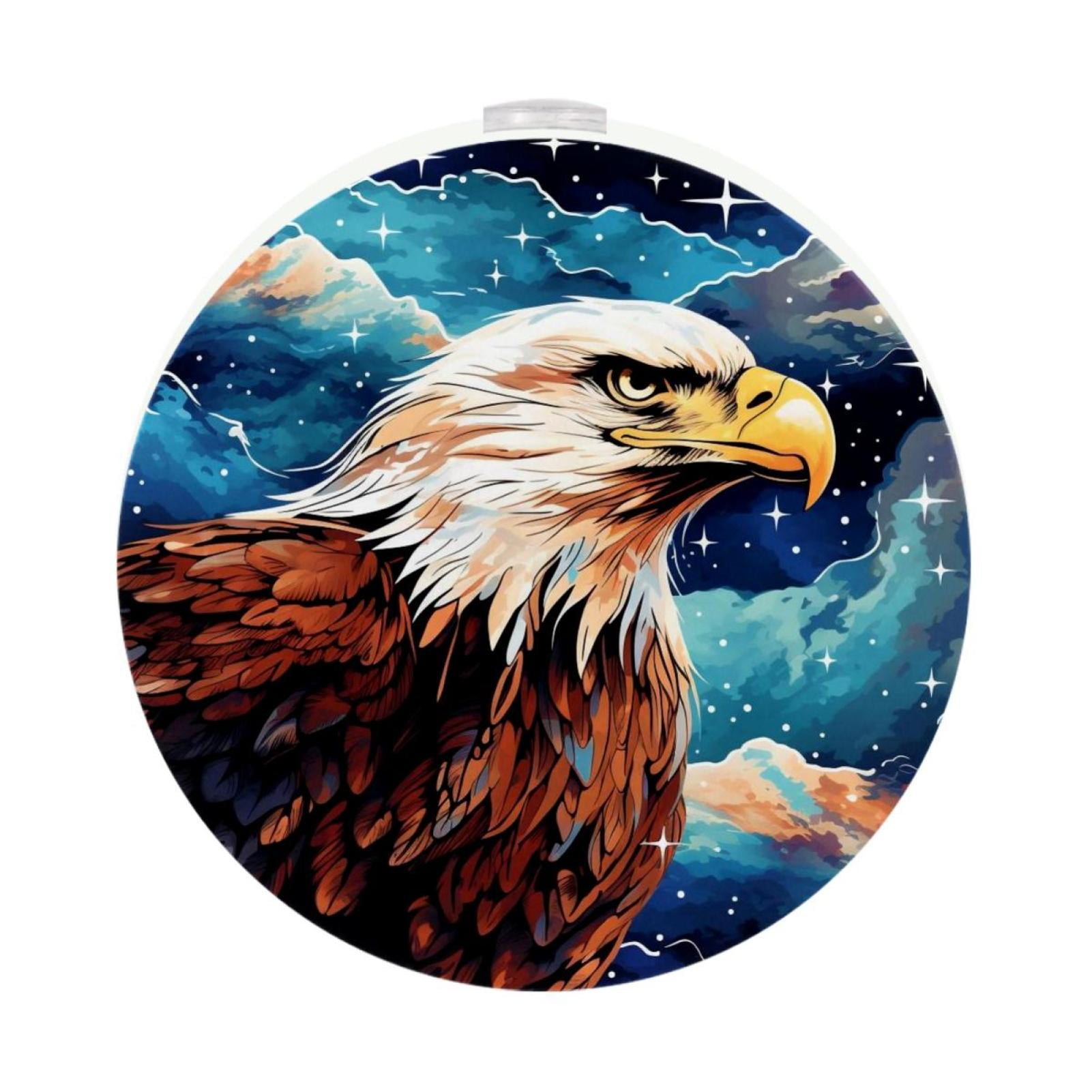 Eagle LED Round Night Light-2pcs, Dimmable Plug-in Nightlight with Dusk ...