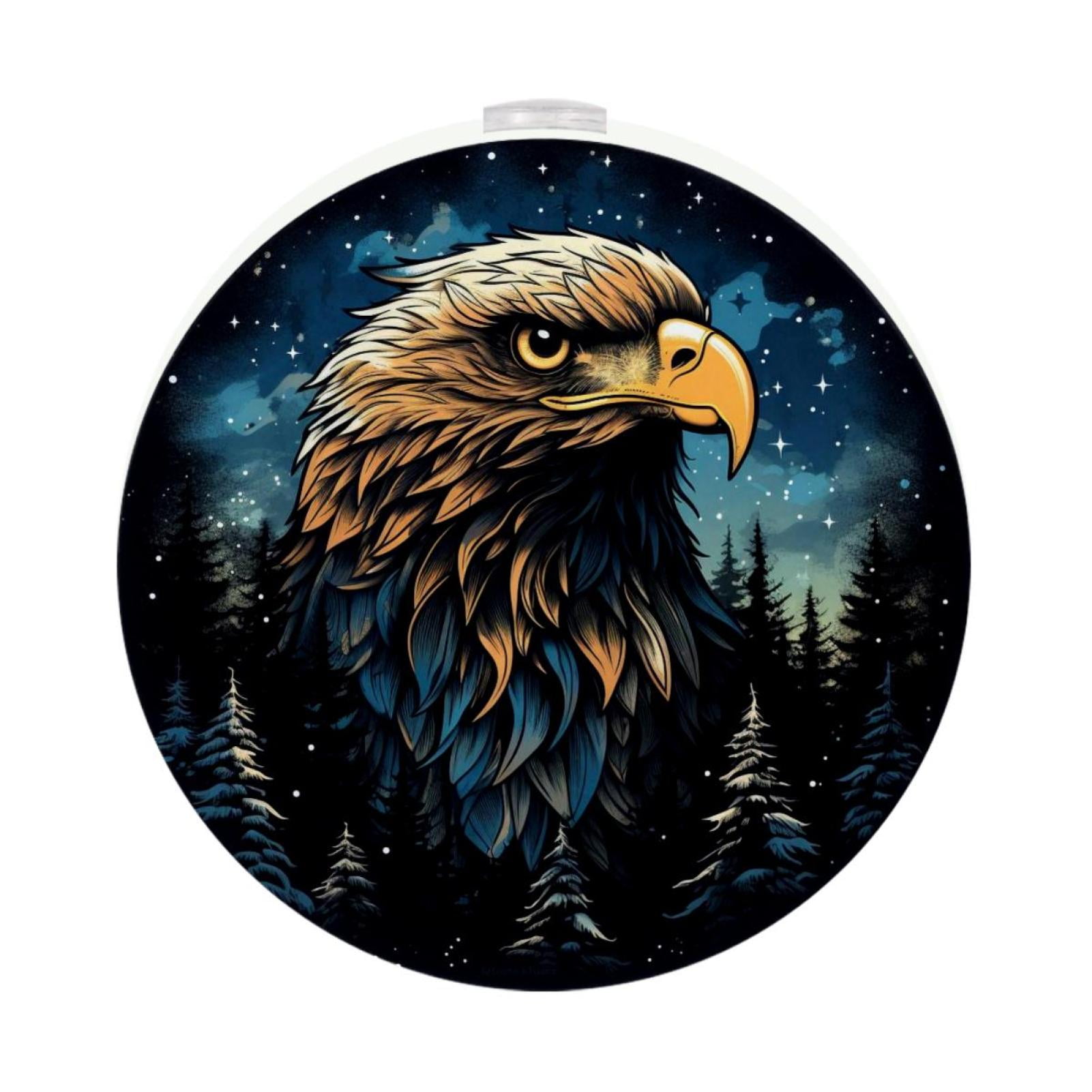 Eagle Led Round Night Light-2pcs, Gentle Glow Plug in Wall Lamp for ...