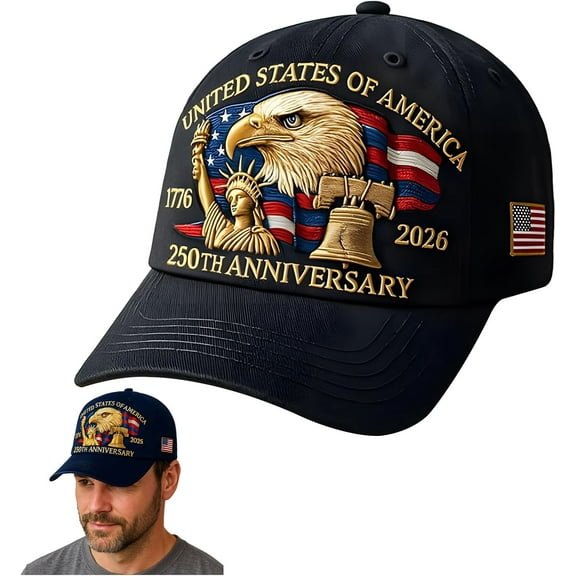 MUMQAQ Eagle & Liberty & Cross, United States 250th Anniversary Hat ...