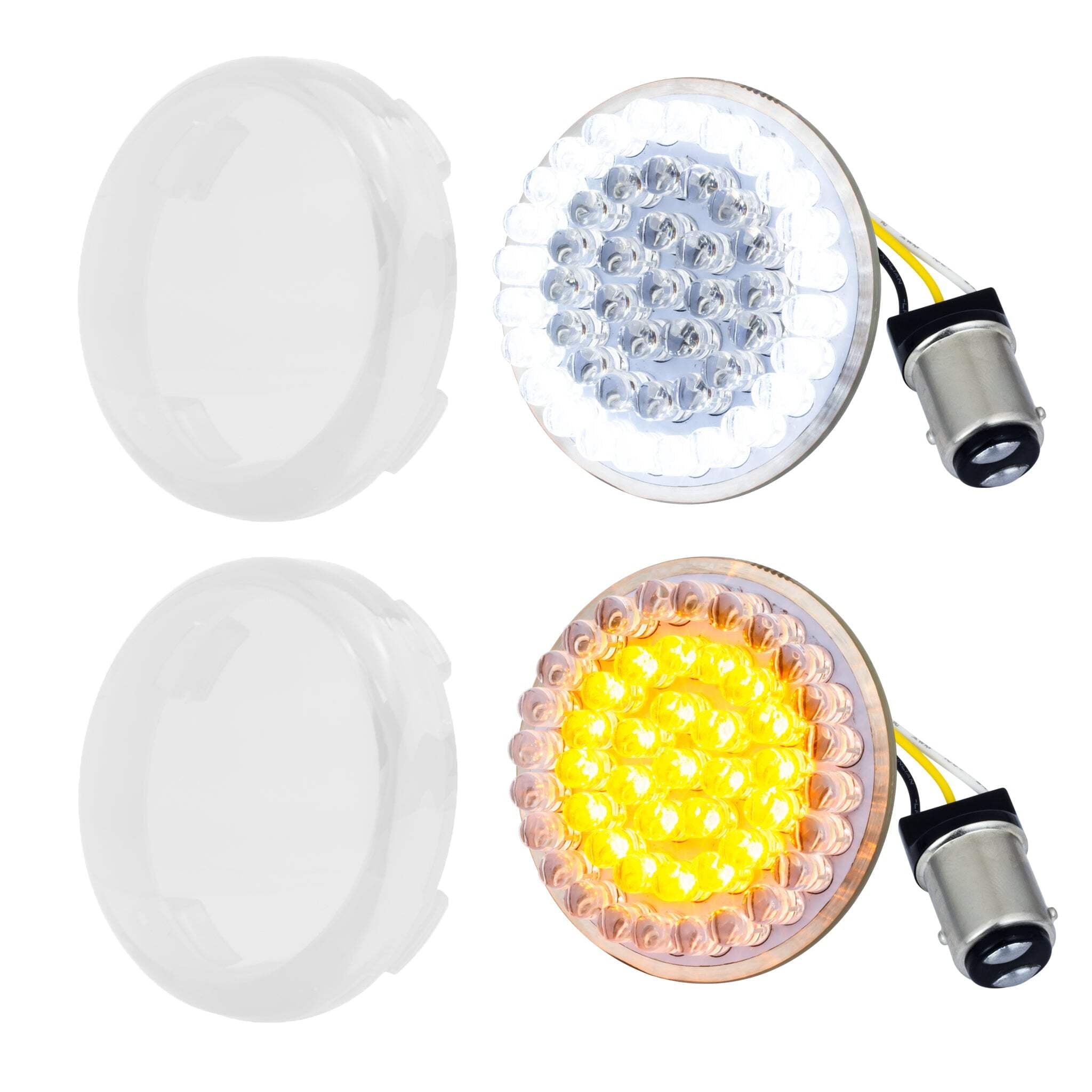 Eagle Lights 2” Front LED Turn Signal with Halo Running Light Kit for ...