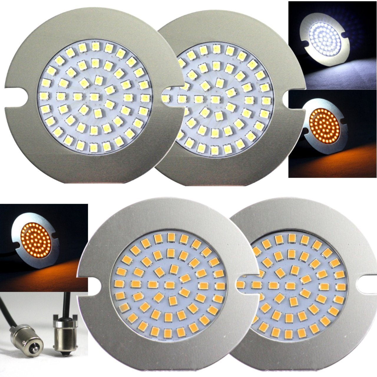 Eagle Lights 3 1/4" Front and Rear LED Turn Signal Kit For Harley ...