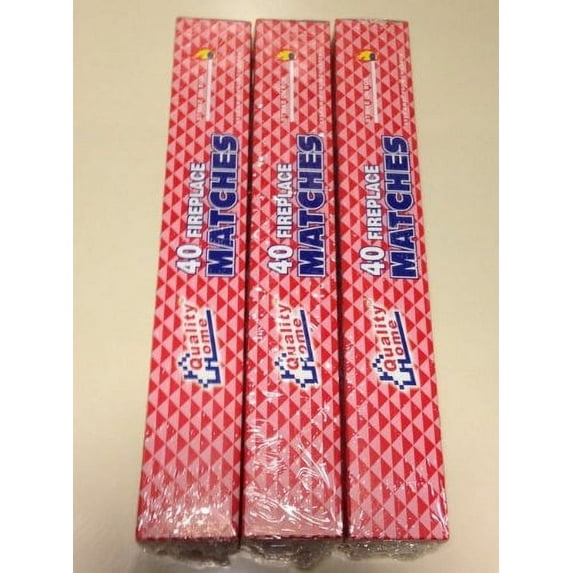 "3-Pack 11"" Long Wooden Matches for Fireplace, Grill, BBQ, Candle ...